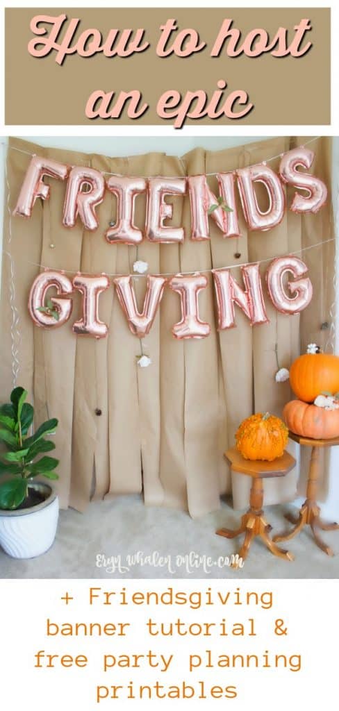 Hosting Friendsgiving + banner tutorial & FREE planning printables