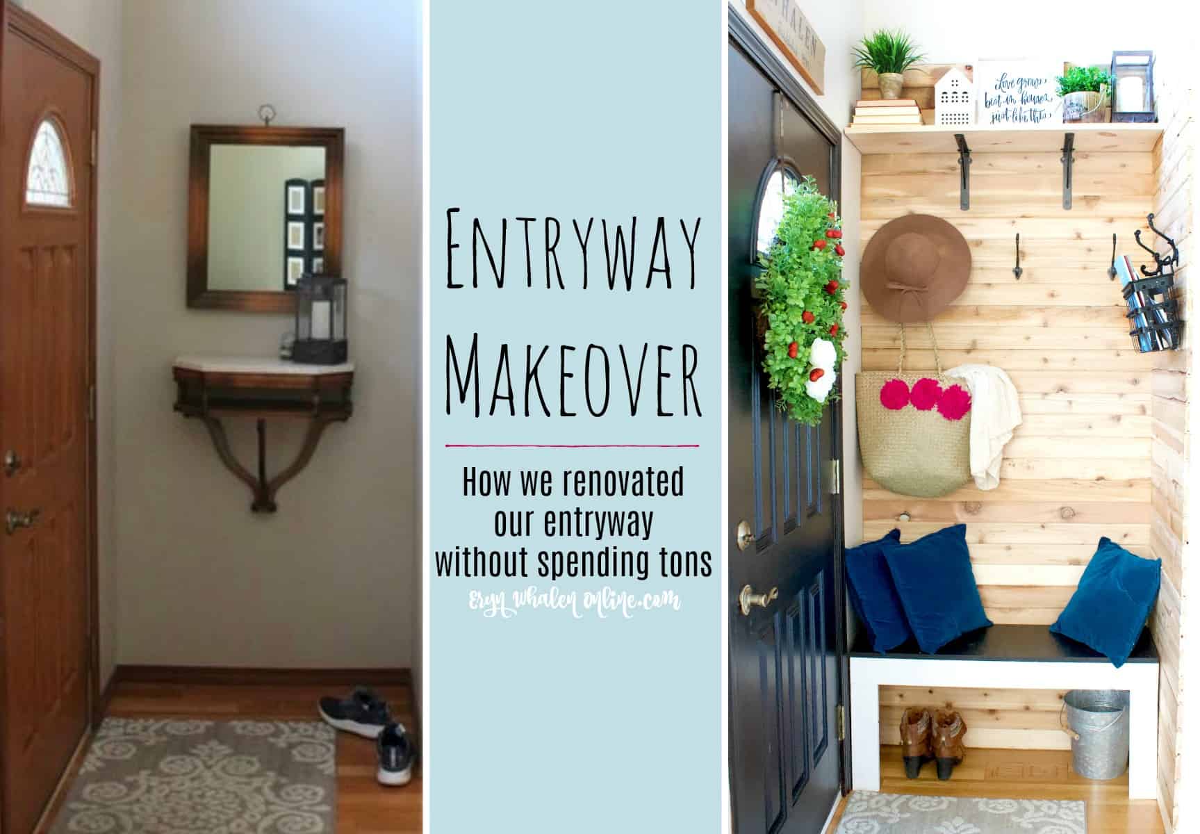 Entryway makeover in a weekend. How we renovated our entryway easily