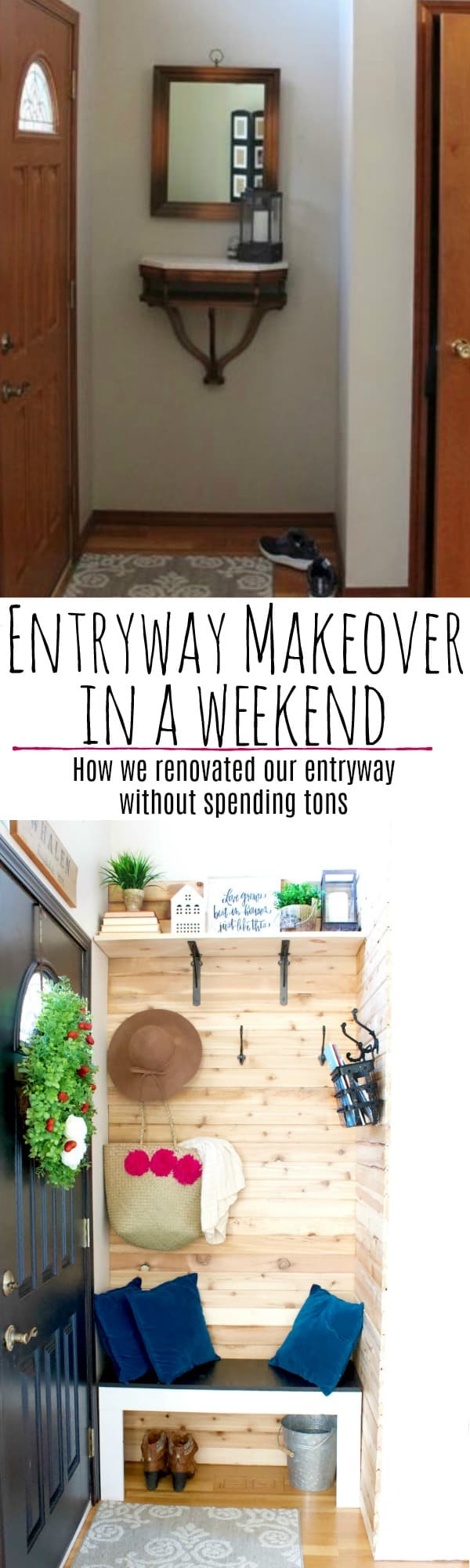 Entryway makeover in a weekend. How we renovated our entryway easily
