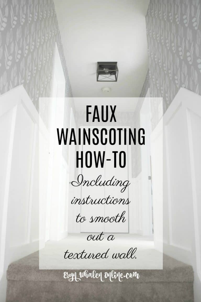 Faux Wainscoting tutorial: Wainscoting look without the cost