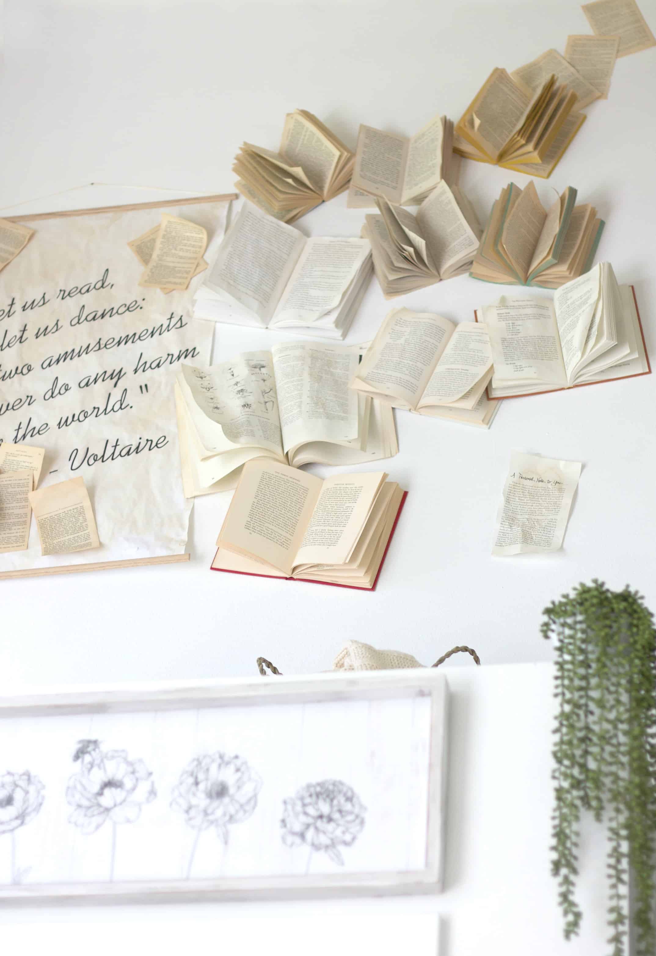 A Book Wall tutorial. How to construct a beautiful wall of books