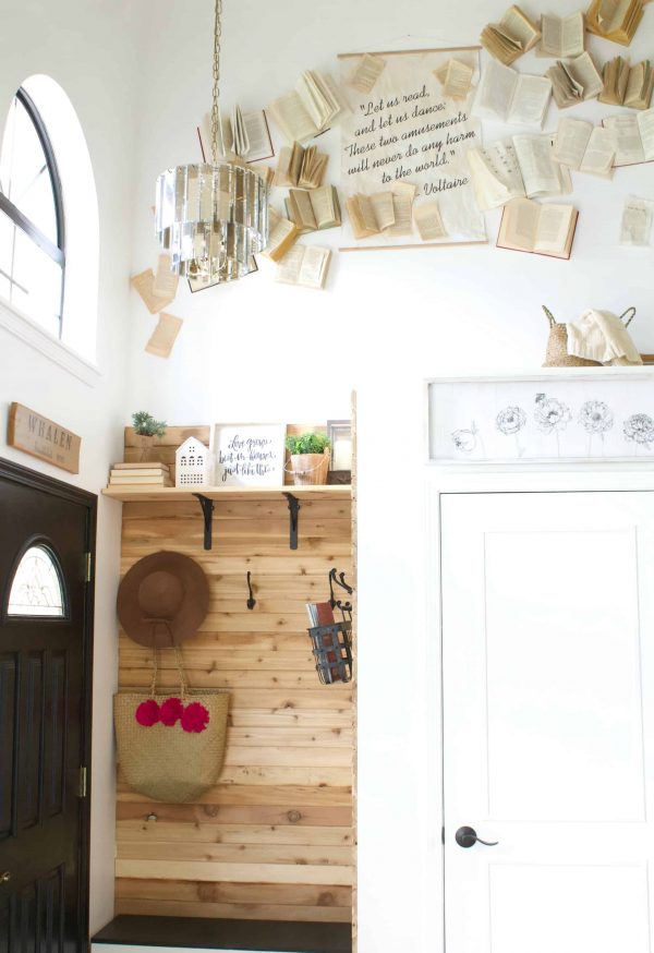A Book Wall tutorial. How to construct a beautiful wall of books