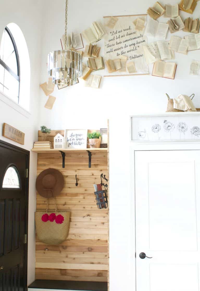 A Book Wall tutorial. How to construct a beautiful wall of books