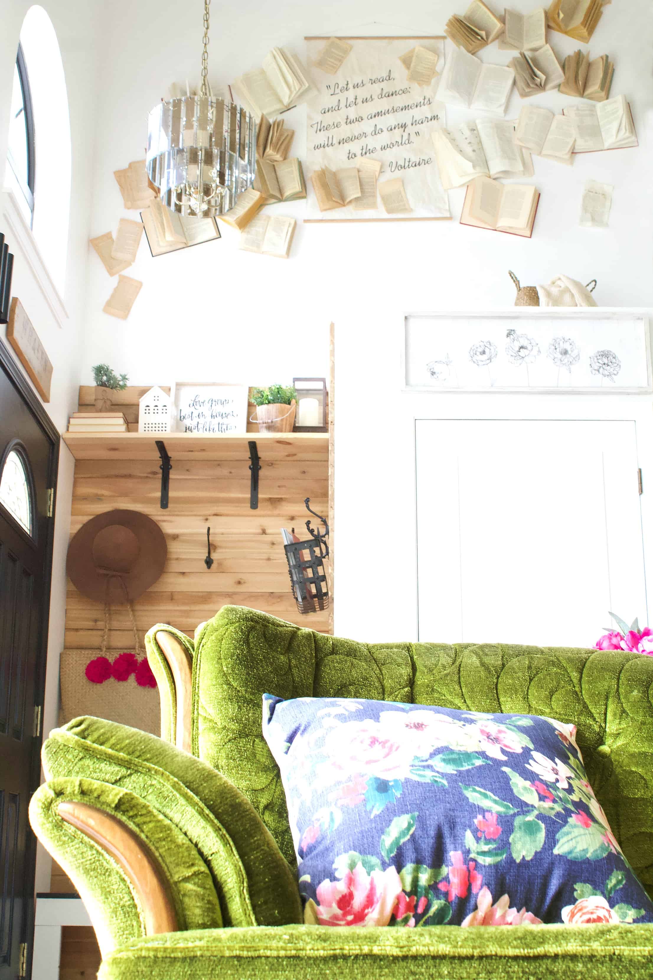 A Book Wall tutorial. How to construct a beautiful wall of books