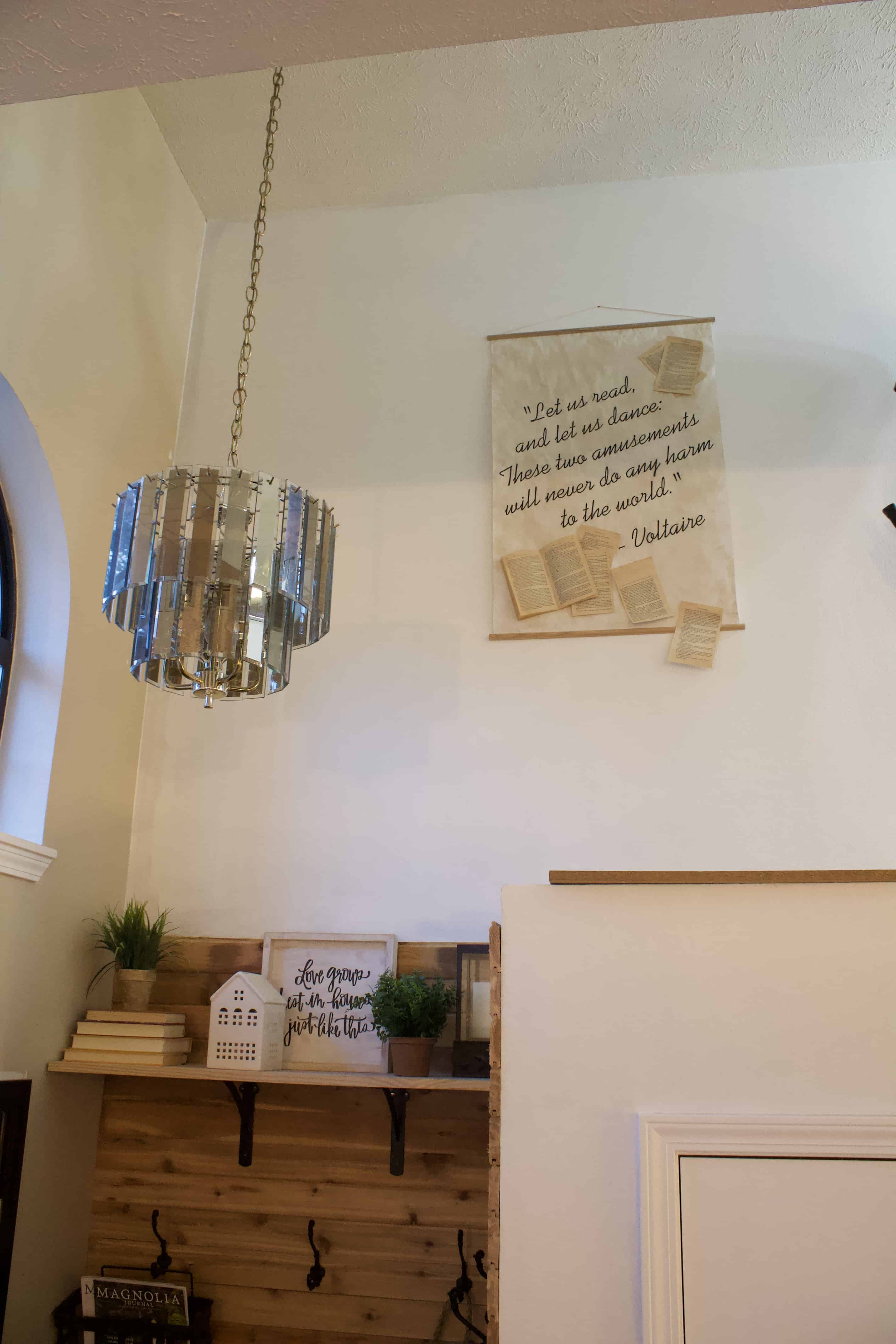 A Book Wall tutorial. How to construct a beautiful wall of books