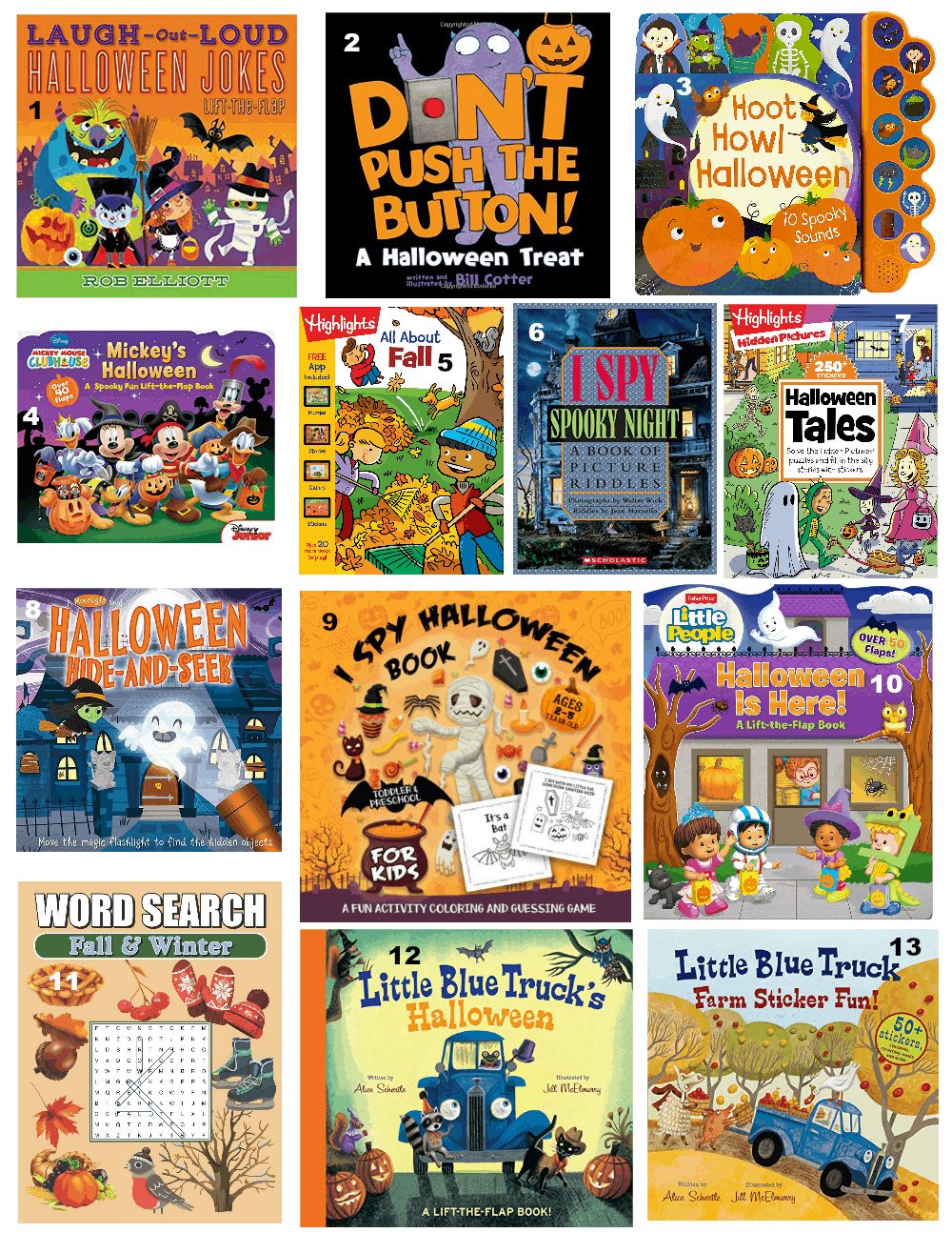 Halloween books for kids. Halloween, fall, & sesonal activity books