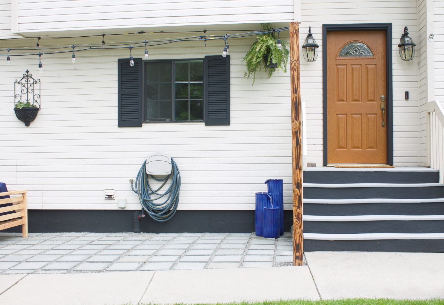 Neglected Rose Garden To A Completely Renovated Modern Front Patio