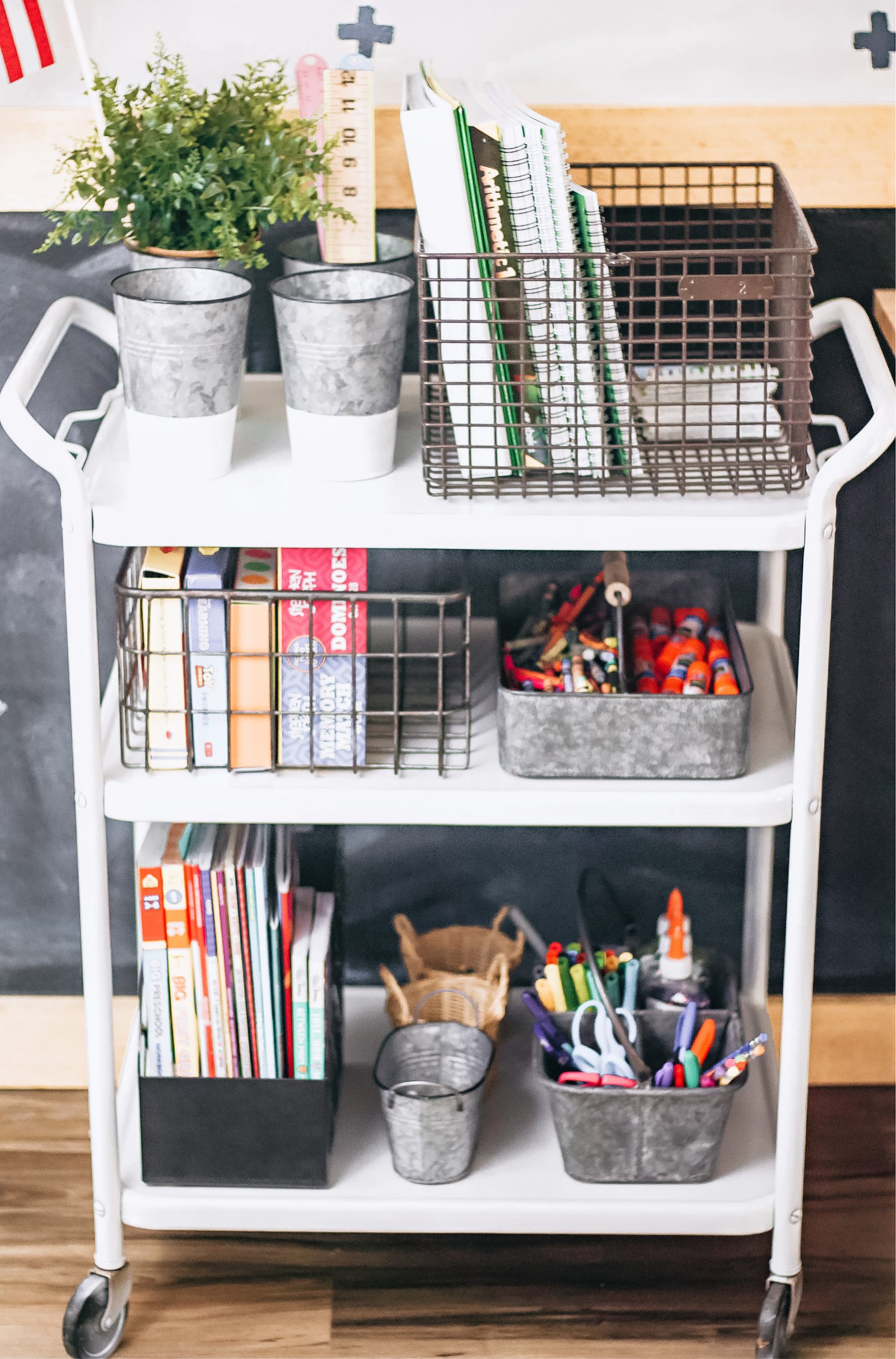 School Cart for Homeschool Organization | How To Make Schooling Easier