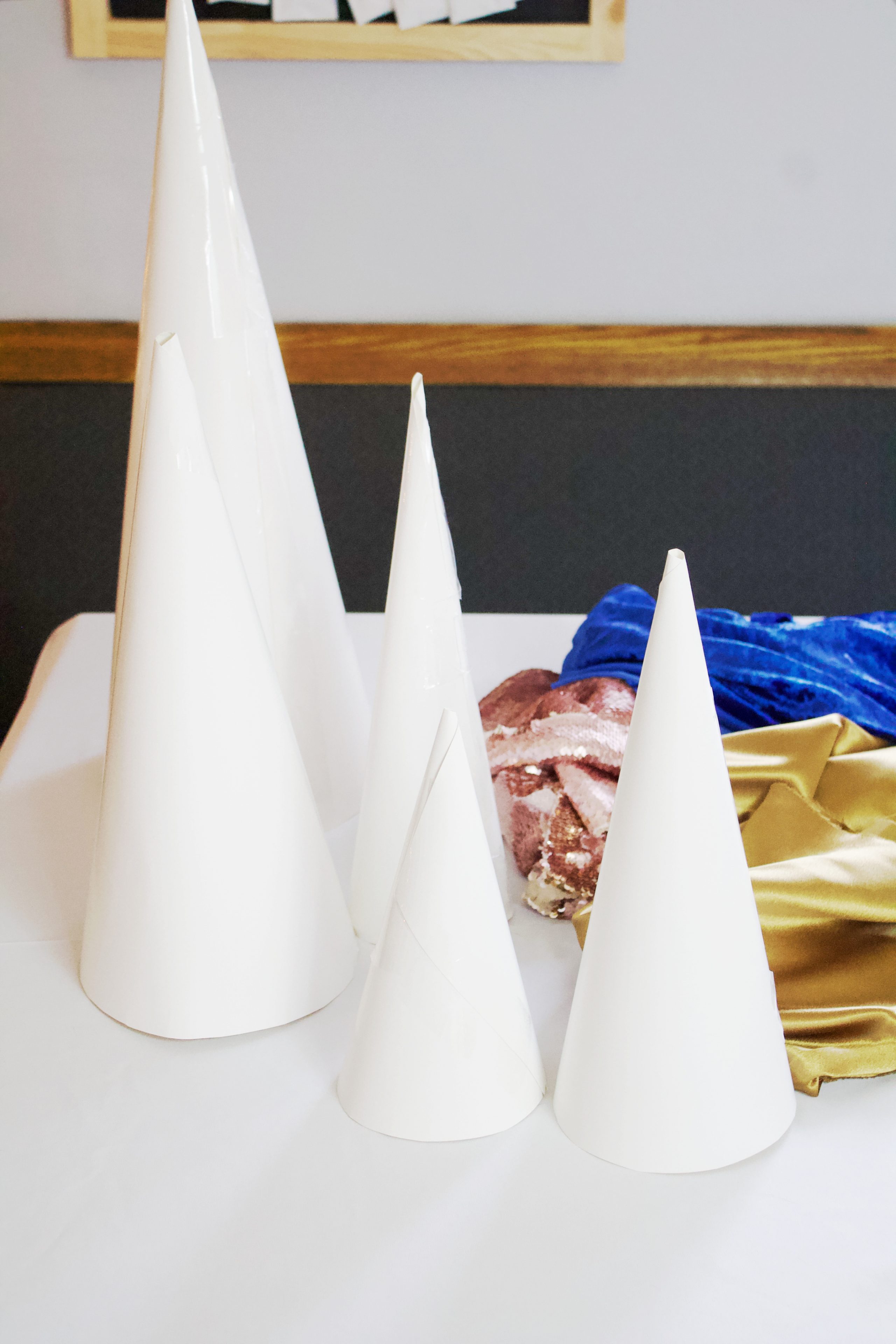Easy Paper Christmas Tree Cones | DIY Pottery Barn Look