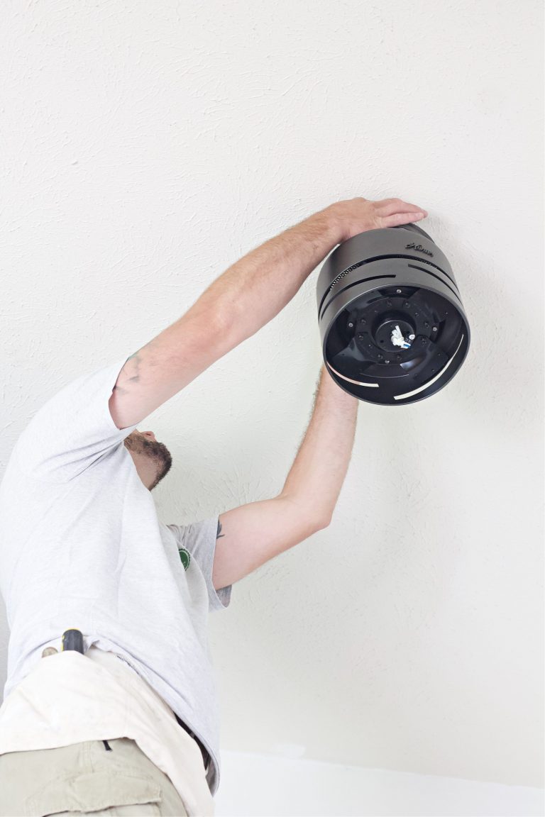 How A Ceiling Fan Completed Our Entryway | From Gold to Classy Black