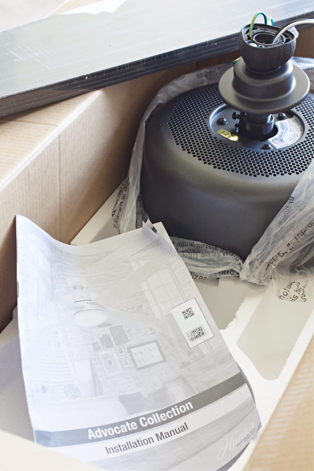 How A Ceiling Fan Completed Our Entryway | From Gold to Classy Black