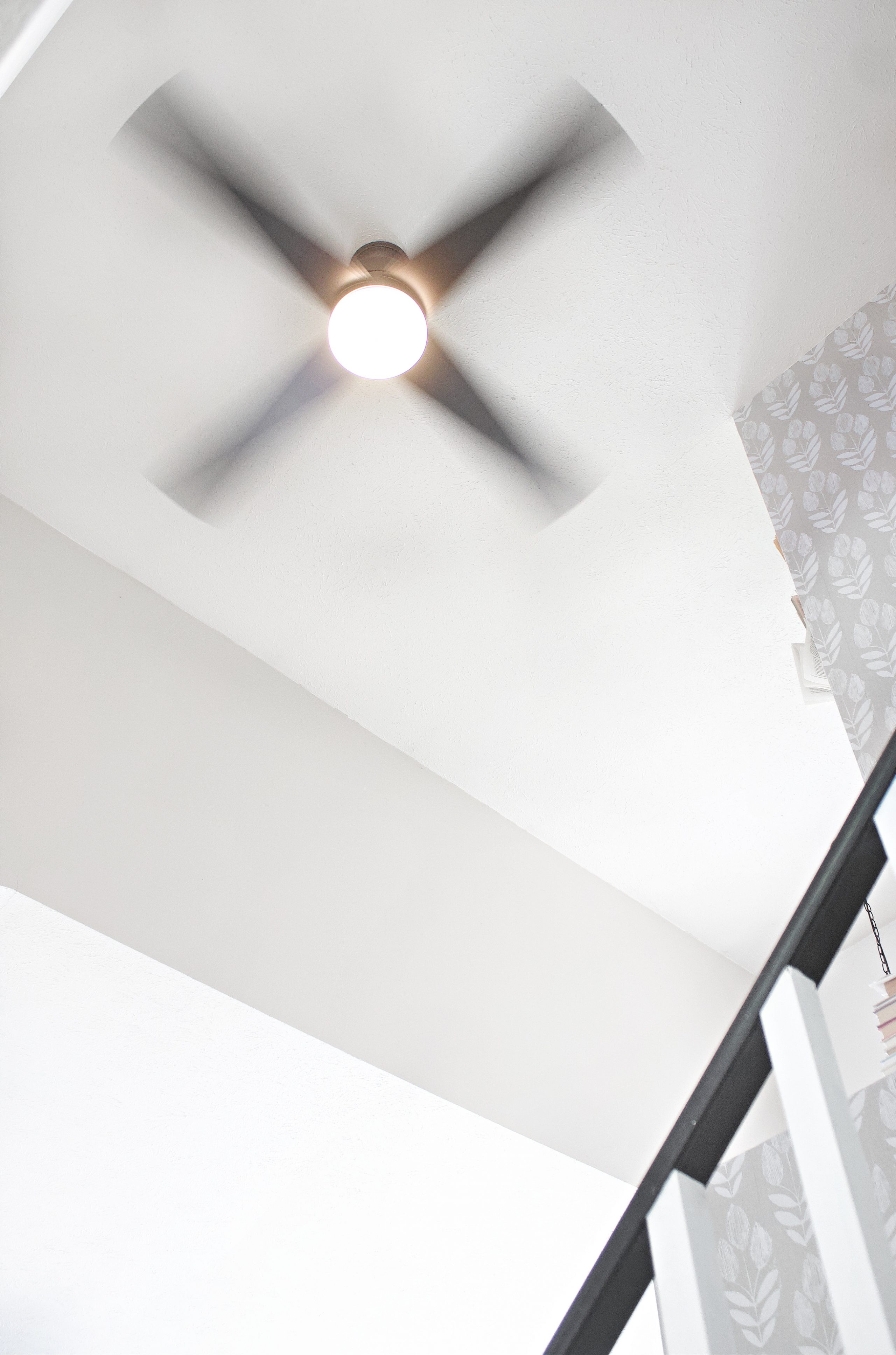 How A Ceiling Fan Completed Our Entryway | From Gold to Classy Black