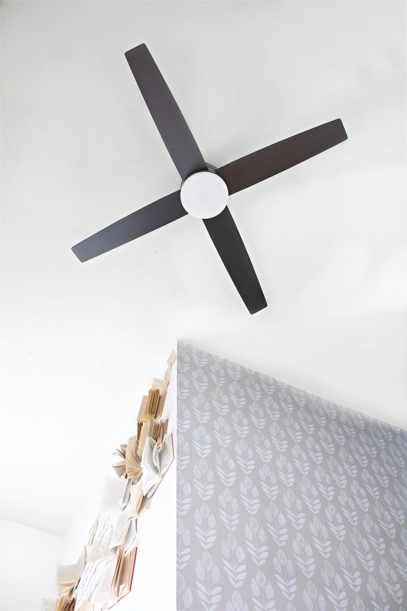 How A Ceiling Fan Completed Our Entryway | From Gold to Classy Black