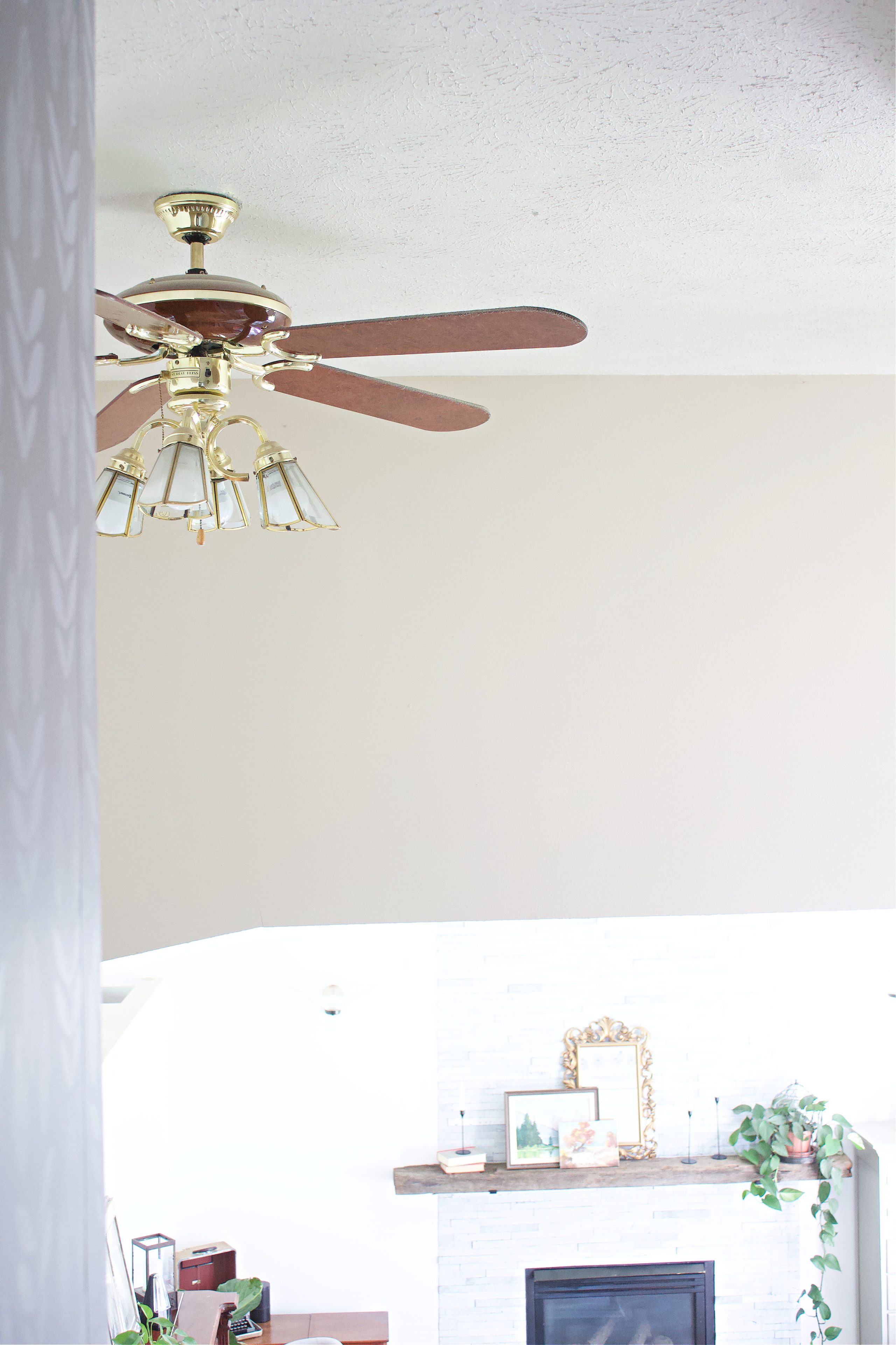 How A Ceiling Fan Completed Our Entryway | From Gold to Classy Black