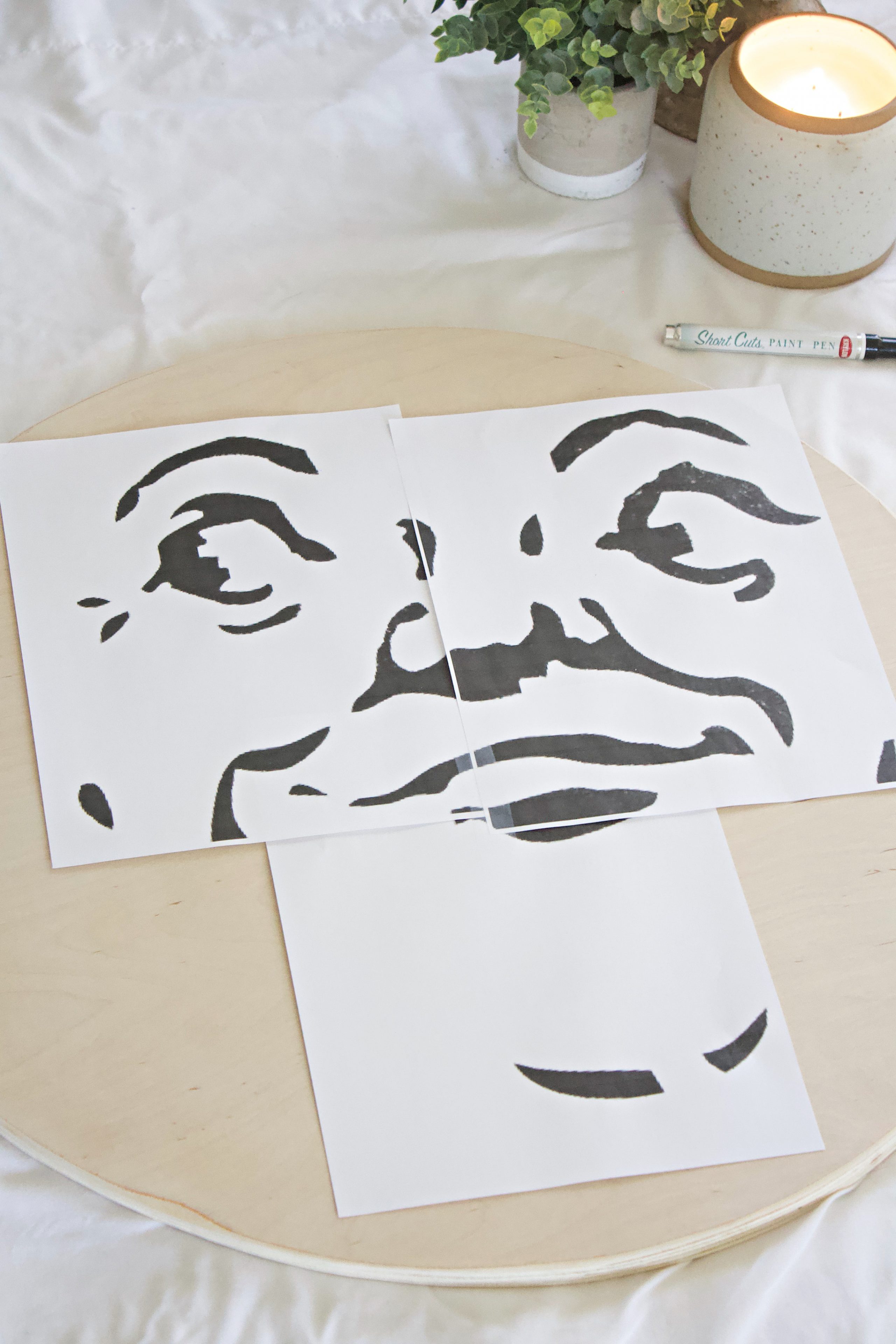 Man on the Moon Halloween Decor DIY with FREE PDF Stencil