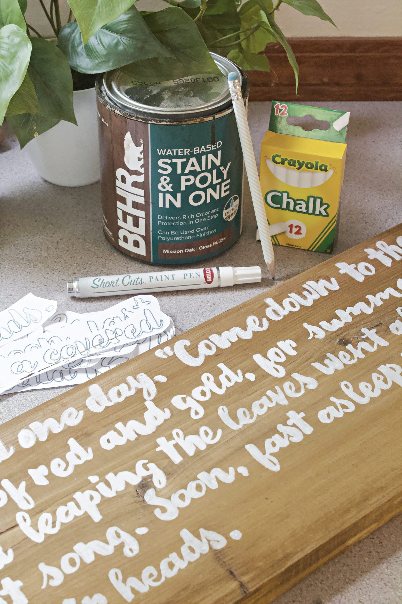 DIY Wooden Sign | Print Your Own Stencil