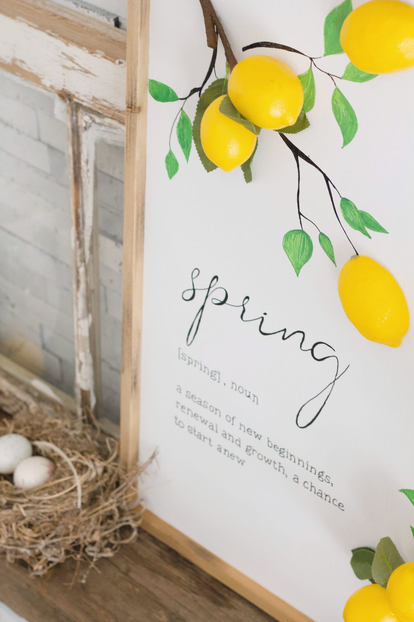 Lemon DIY Spring Sign