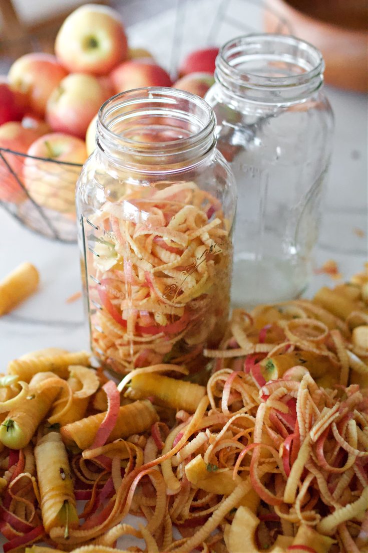 Homemade Apple Cider Vinegar Recipe Made From Apple Scraps