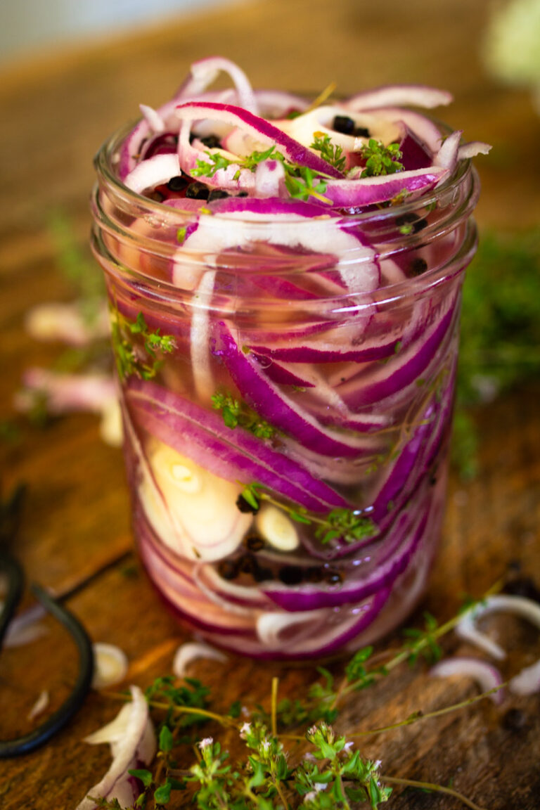 Delicious Canned Pickled Red Onions Recipe | Eryn Whalen Online